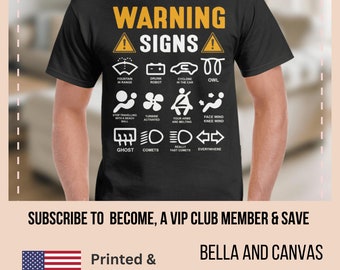 Funny Dash Icons T-shirt,car Warning Lights,dashboard Warning Lights ...