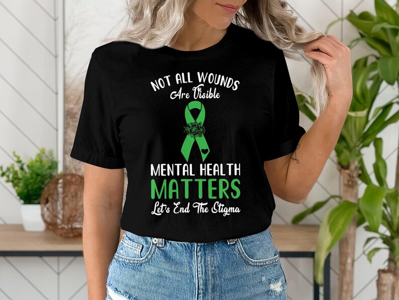 Mental Health Matters Not All Wounds Are Visible T-shirt, Mental Health Awareness Shirt, Mental ...