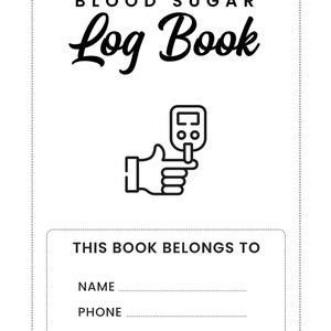Blood Sugar Level Tracker - Printable Booklet, Blood Glucose Level ...