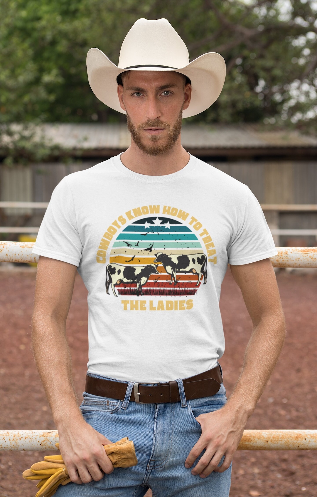 Camiseta Cowboy Cows, Camisa Country Boy, Camiseta Cow Farmer, Regalo ...