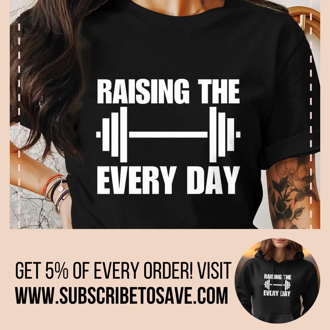 Weightlifting T-shirt, Raising the Barbell Tshirt, Lifting Weights ...