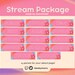 Cute, Gradient Pink Love Stream Package - 14 Panels, Starting, BRB ...