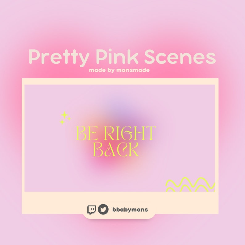 Pretty and Pink - Twitch Starting Soon, Be Right Back and Ending Scenes ...