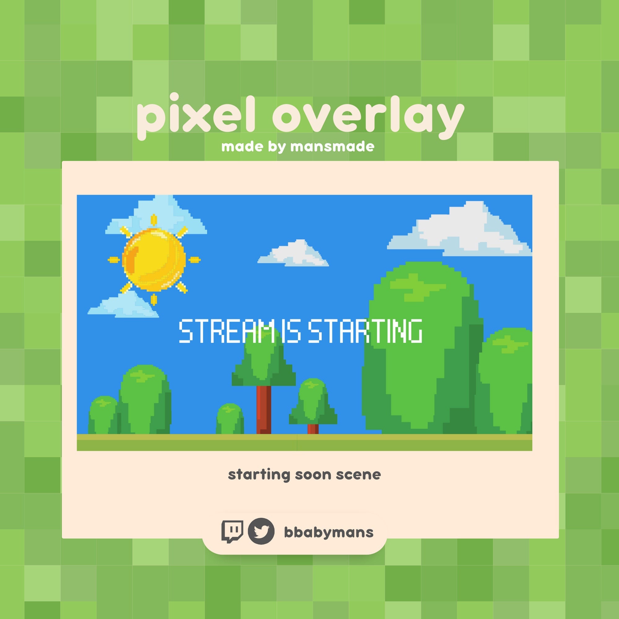 Full Twitch Package Pixel Art Twitch Overlay, Scenes and Banners ...