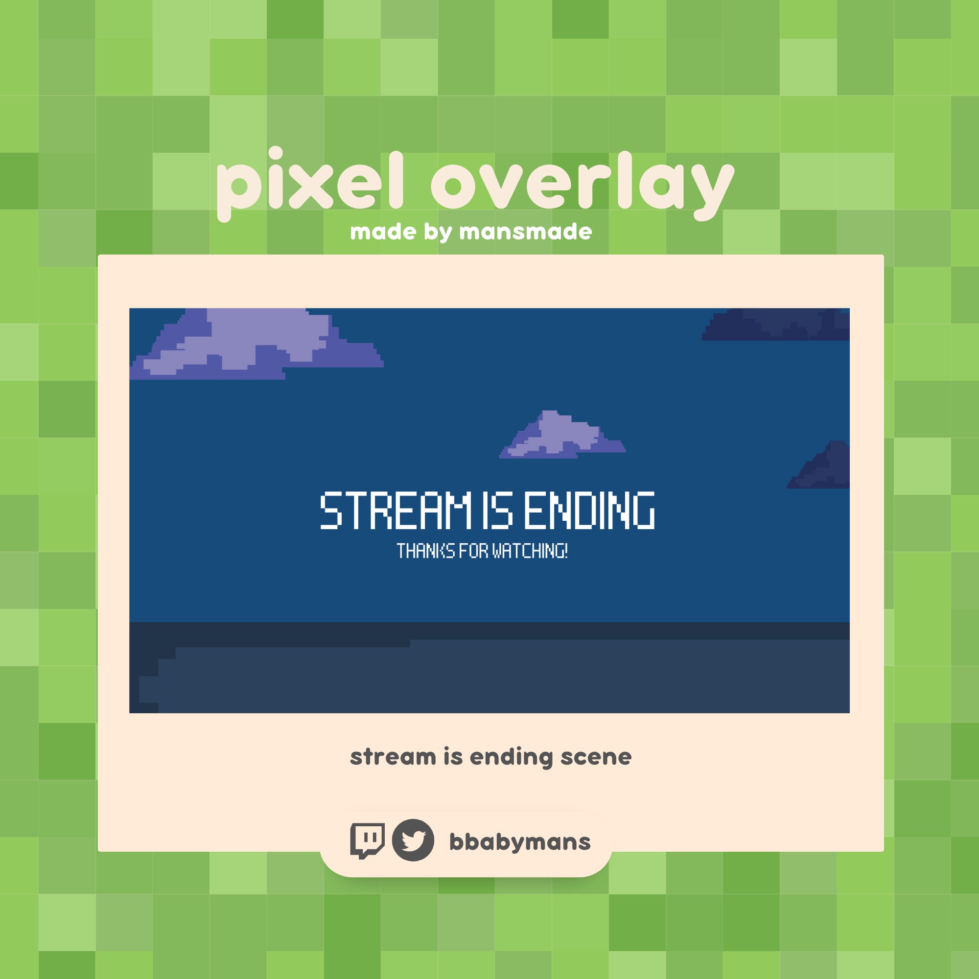 Full Twitch Package Pixel Art Twitch Overlay, Scenes and Banners ...