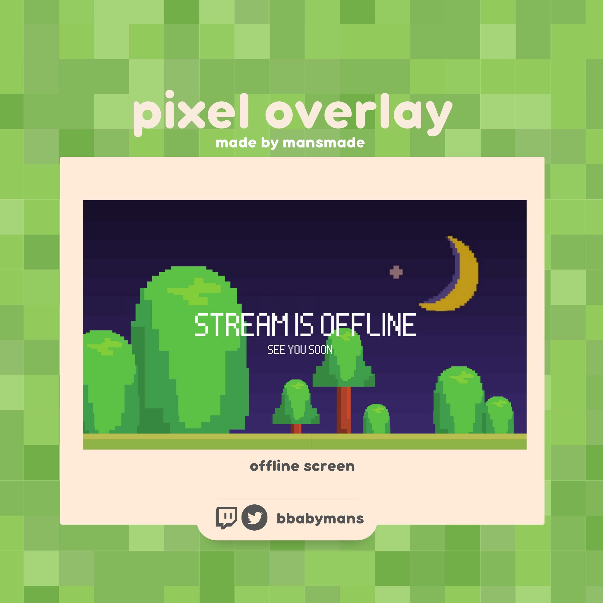Full Twitch Package Pixel Art Twitch Overlay, Scenes and Banners ...
