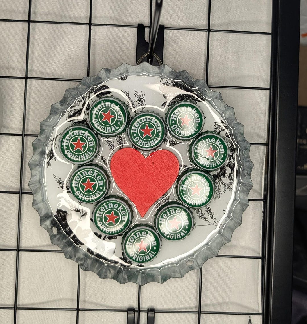 Heineken LOVE Bottle Cap Heart Wall Hanging - Etsy