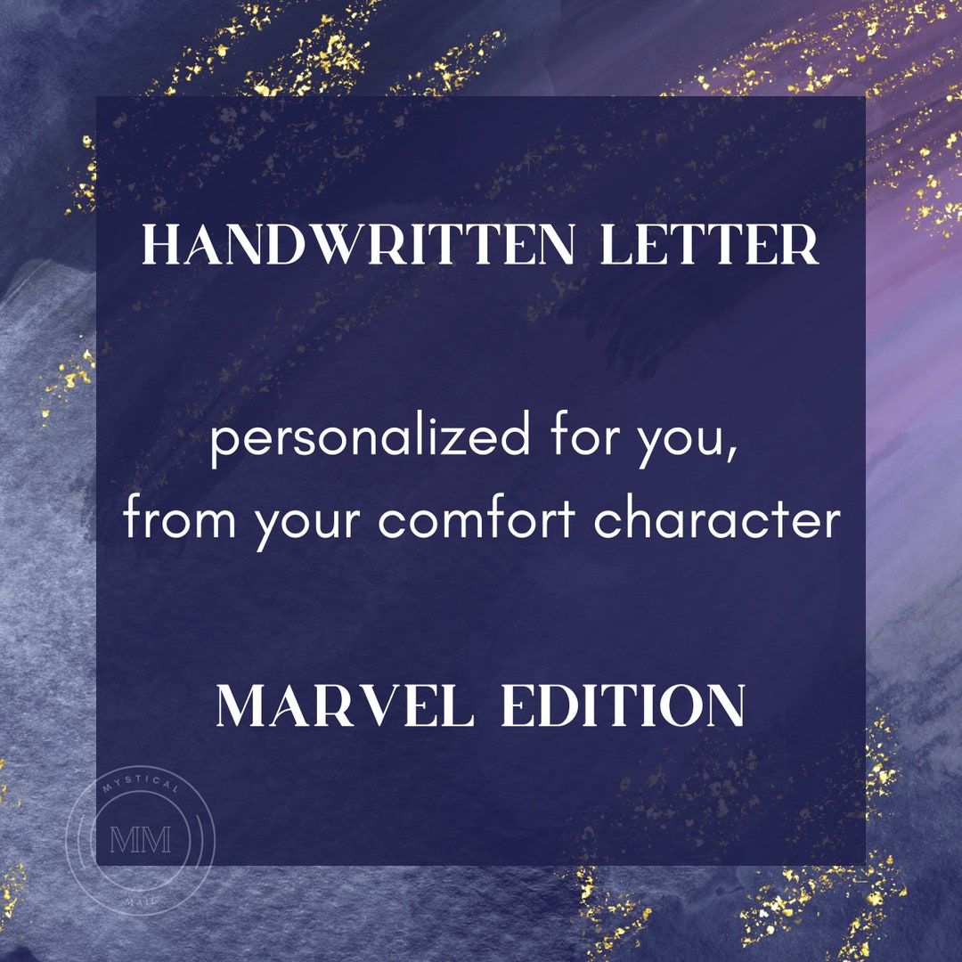 Letters From Your Marvel Comfort Character - Etsy