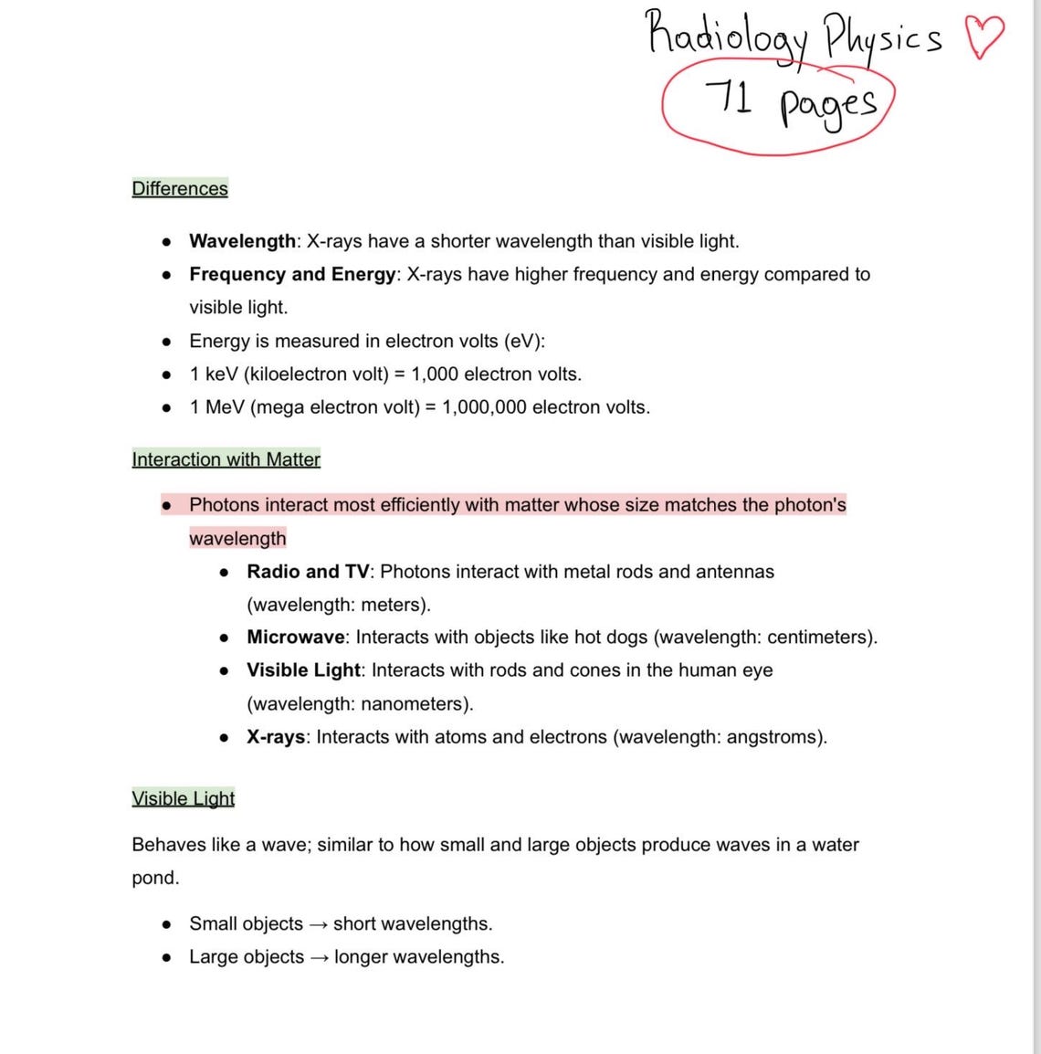 Radiology Physics Study Guide Notes - Etsy