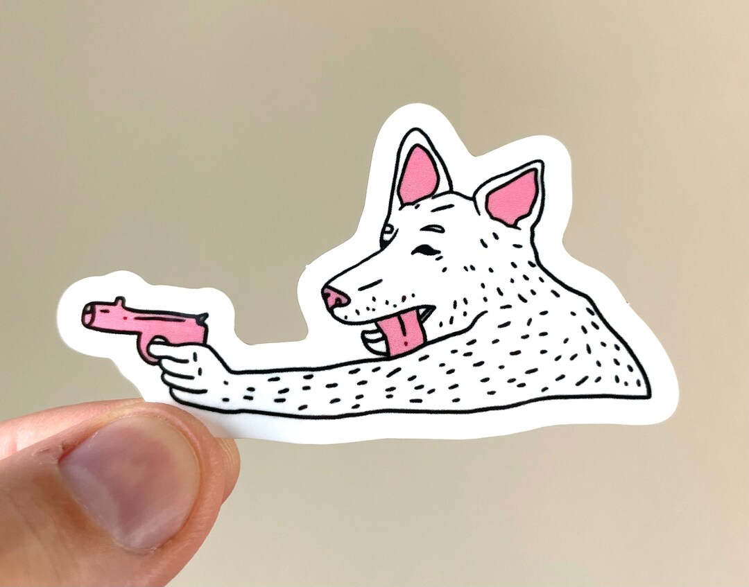 Dog Vinyl Sticker Laptop Meme Stickers Cute Stickers Funny Gift Sticker ...