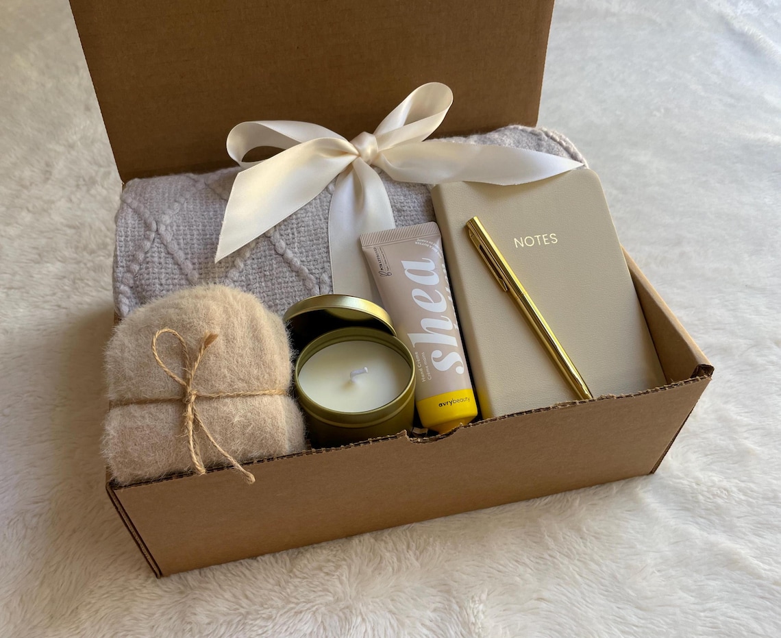 Pink Care Package for Her, Self Care Gift Box for Women, Hygge Gift ...