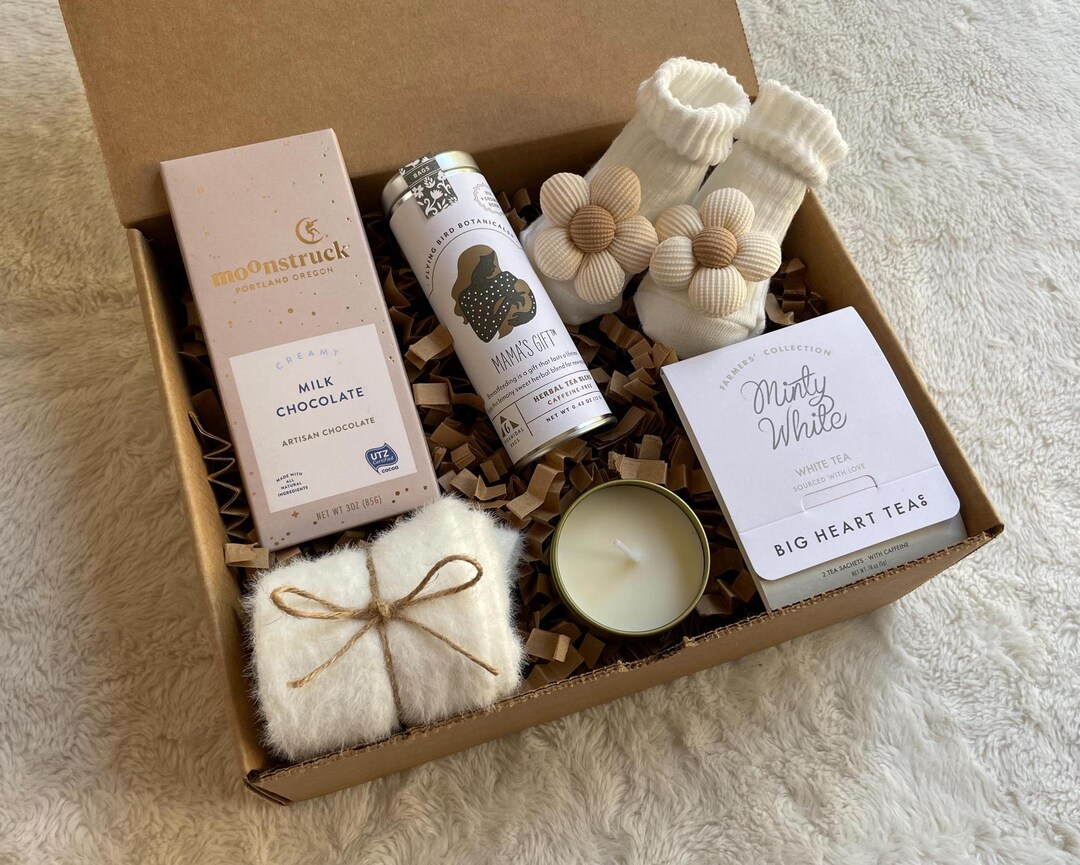 New Mom and Baby Gift Box - Care Set for Women After Birth Giving, Baby ...