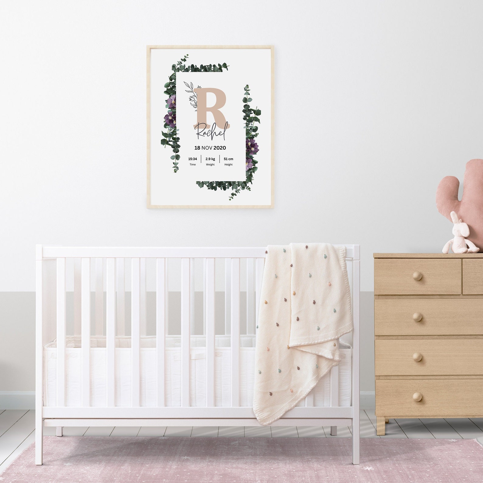 DIY Editable Template Canva Art Baby Name Canva Template - Etsy Canada