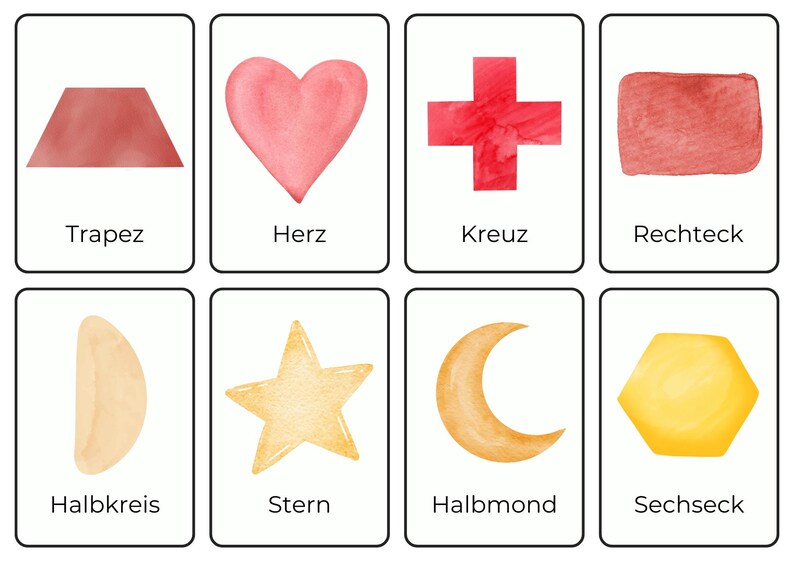 Shapes and Symbols | Montessori Flashcards for Children | Digital ...