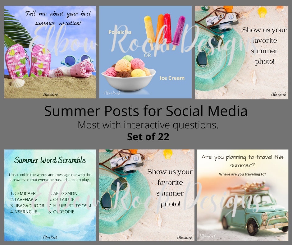 Social Media Graphics for Summer/summer Graphic Download/summer ...