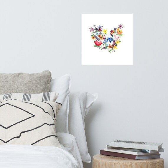 Psilocybin Chemical Structure Poster Print Multicolor and - Etsy