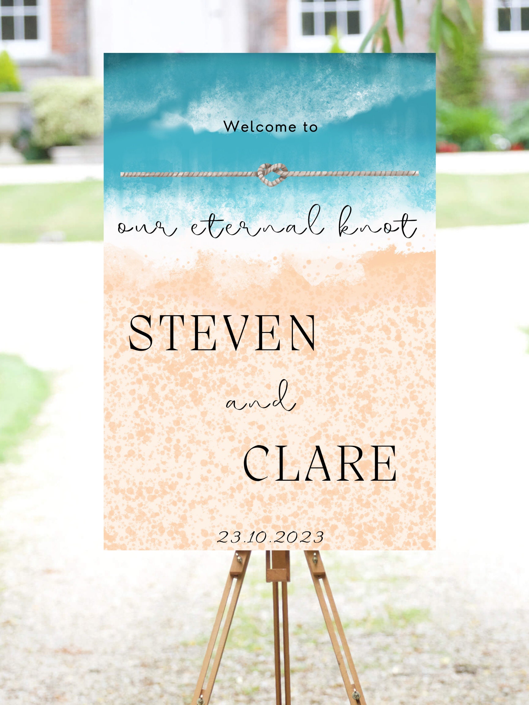 Beachside Ceremony Welcome Sign Template Customizable Event Welcome ...