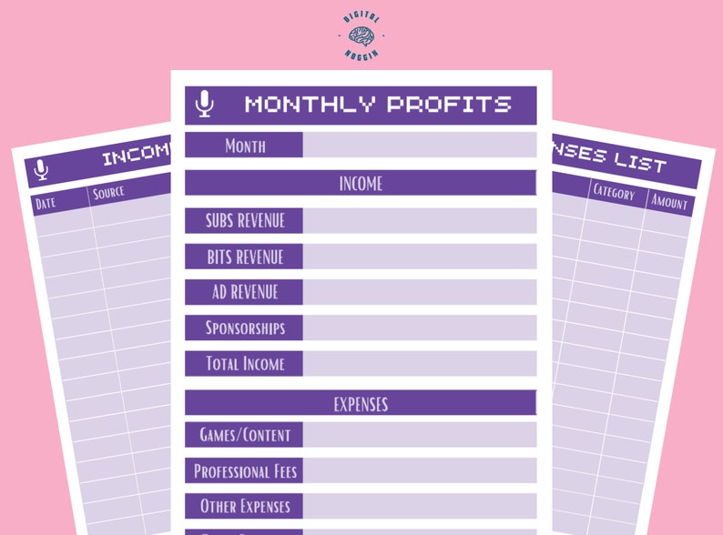 Printable Streamer Planner 15 Pages Twitch Planner Social Media Planner ...