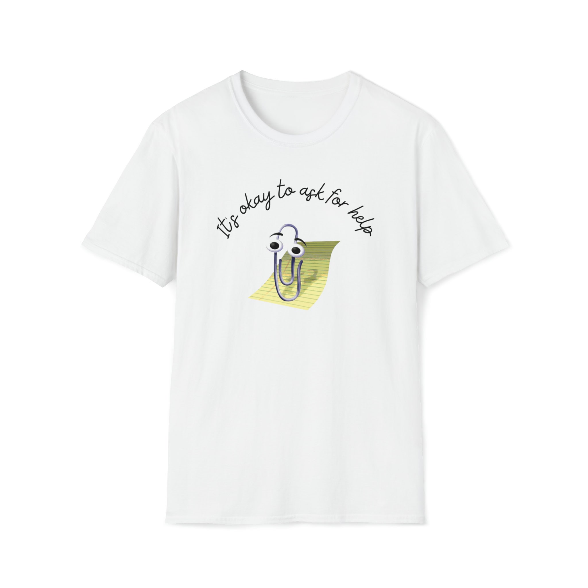 Microsoft Assistant Clippy "it's Okay to Ask for Help" Unisex Softstyle ...