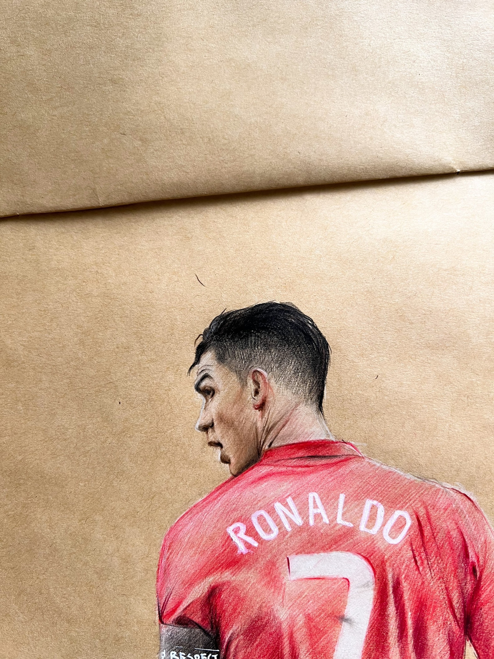 Cristiano Ronaldo Dessin ORIGINAL Dessin Au Crayon Croquis De Football ...