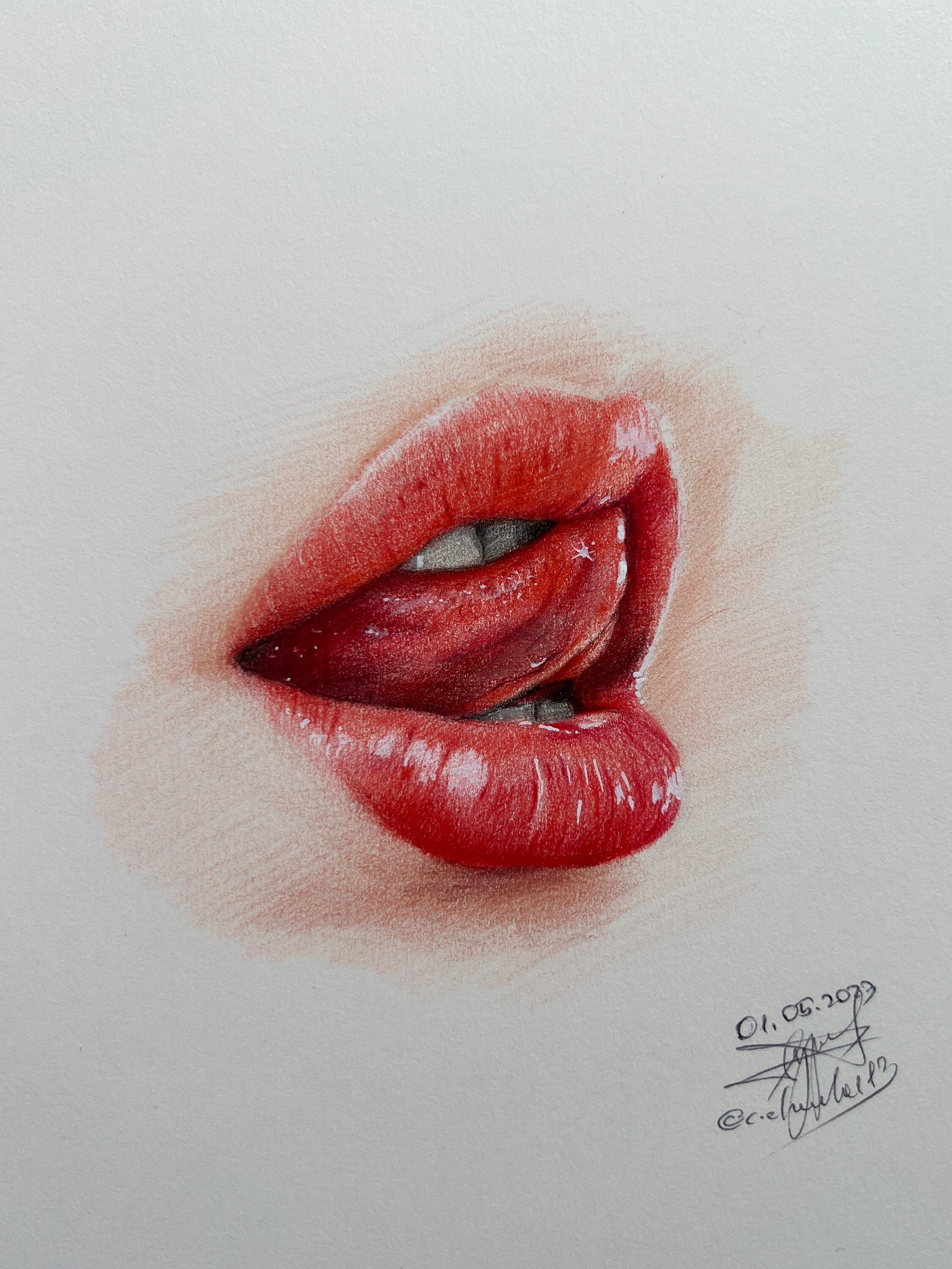 Lips Drawing Color