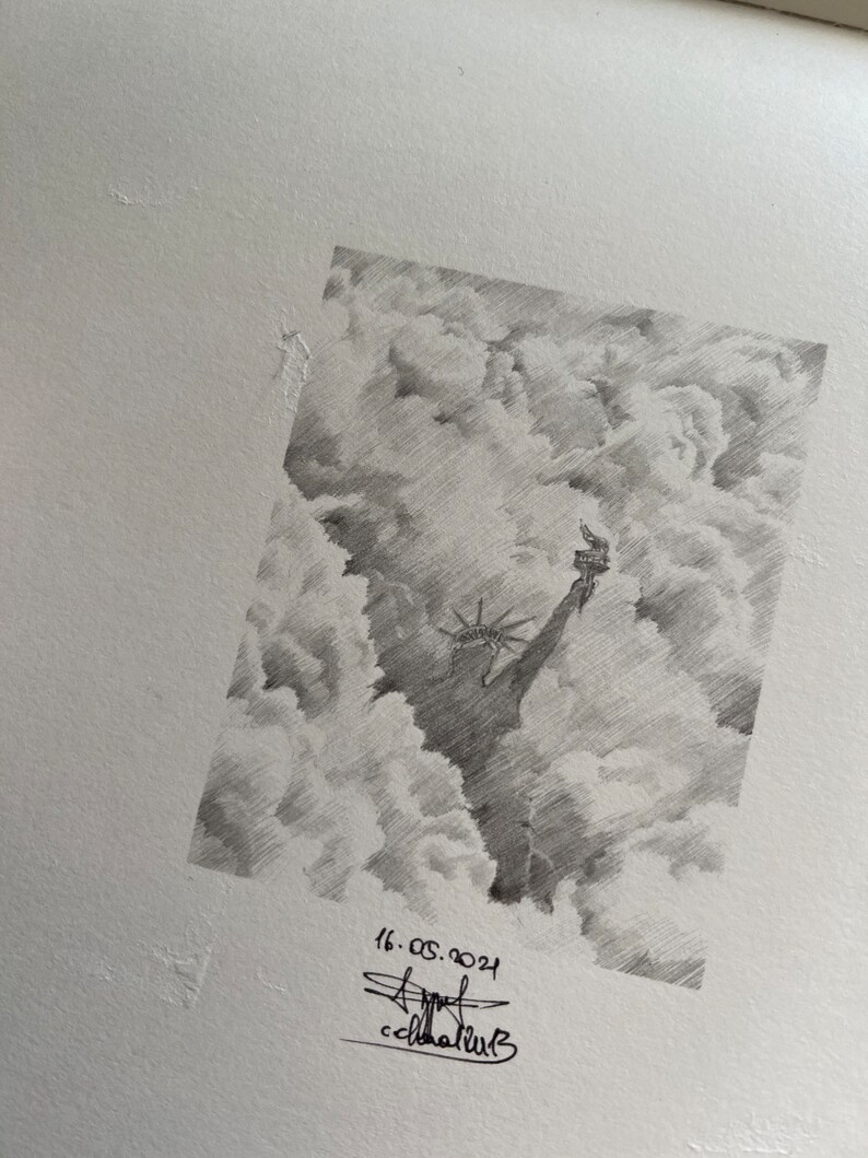 Statue of Liberty ORIGINAL Drawing - Etsy