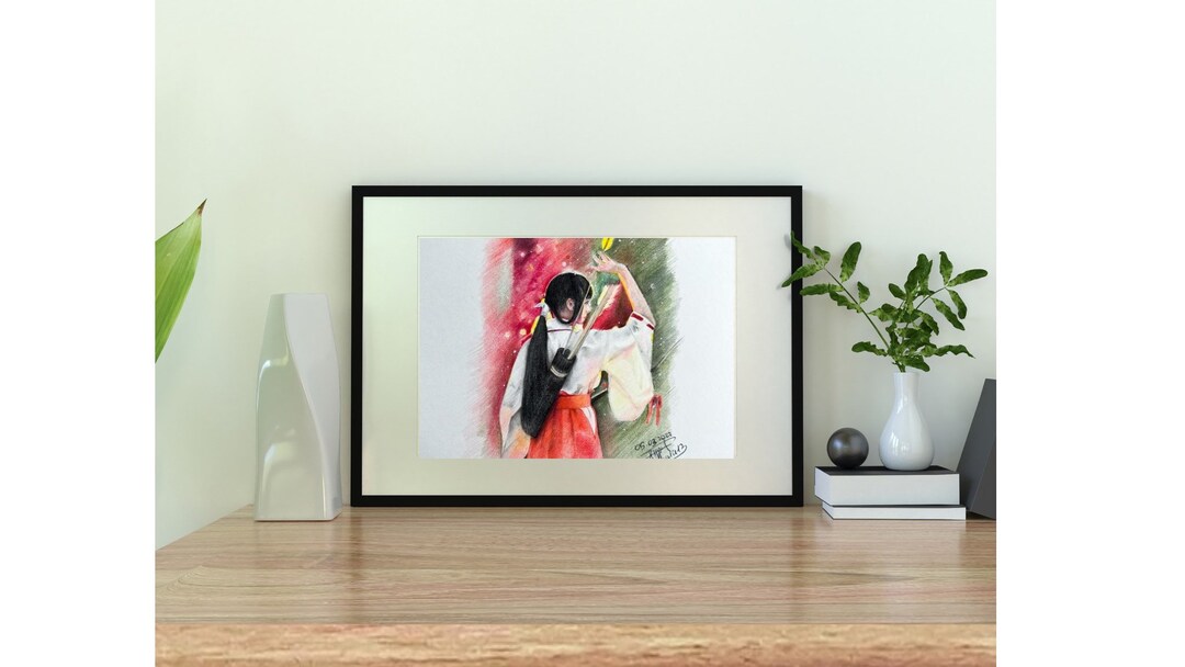Japanese Geisha Drawing - A4 - Original Drawing - Etsy