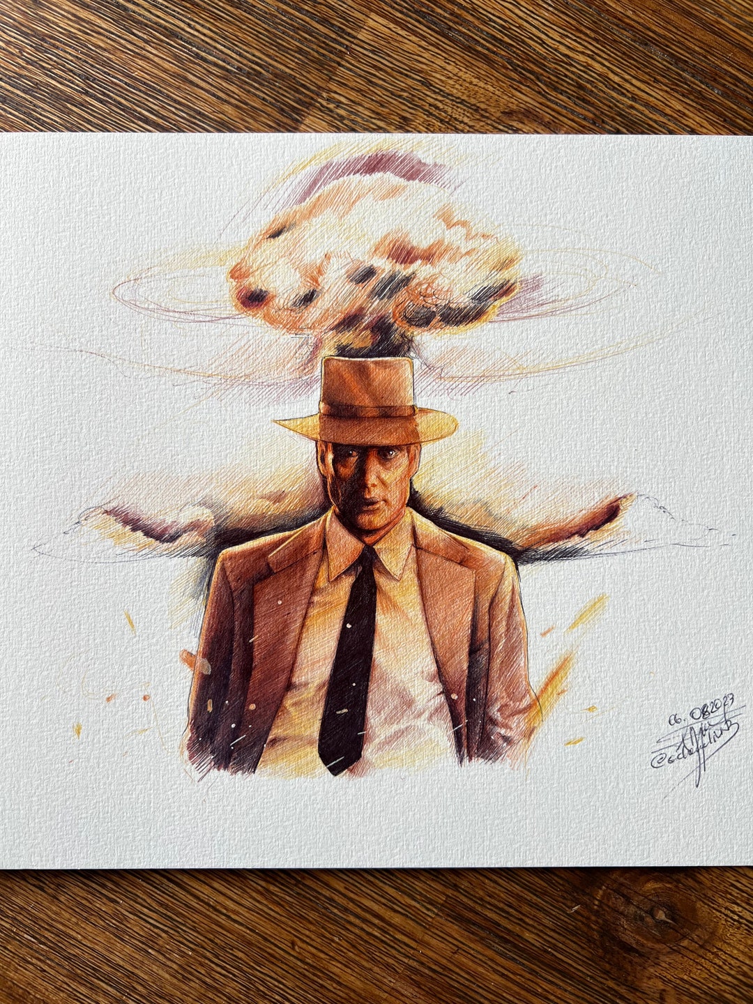 Oppenheimer - Dessin ORIGINAL - Film Fan Art - Stylo Sketc - Etsy