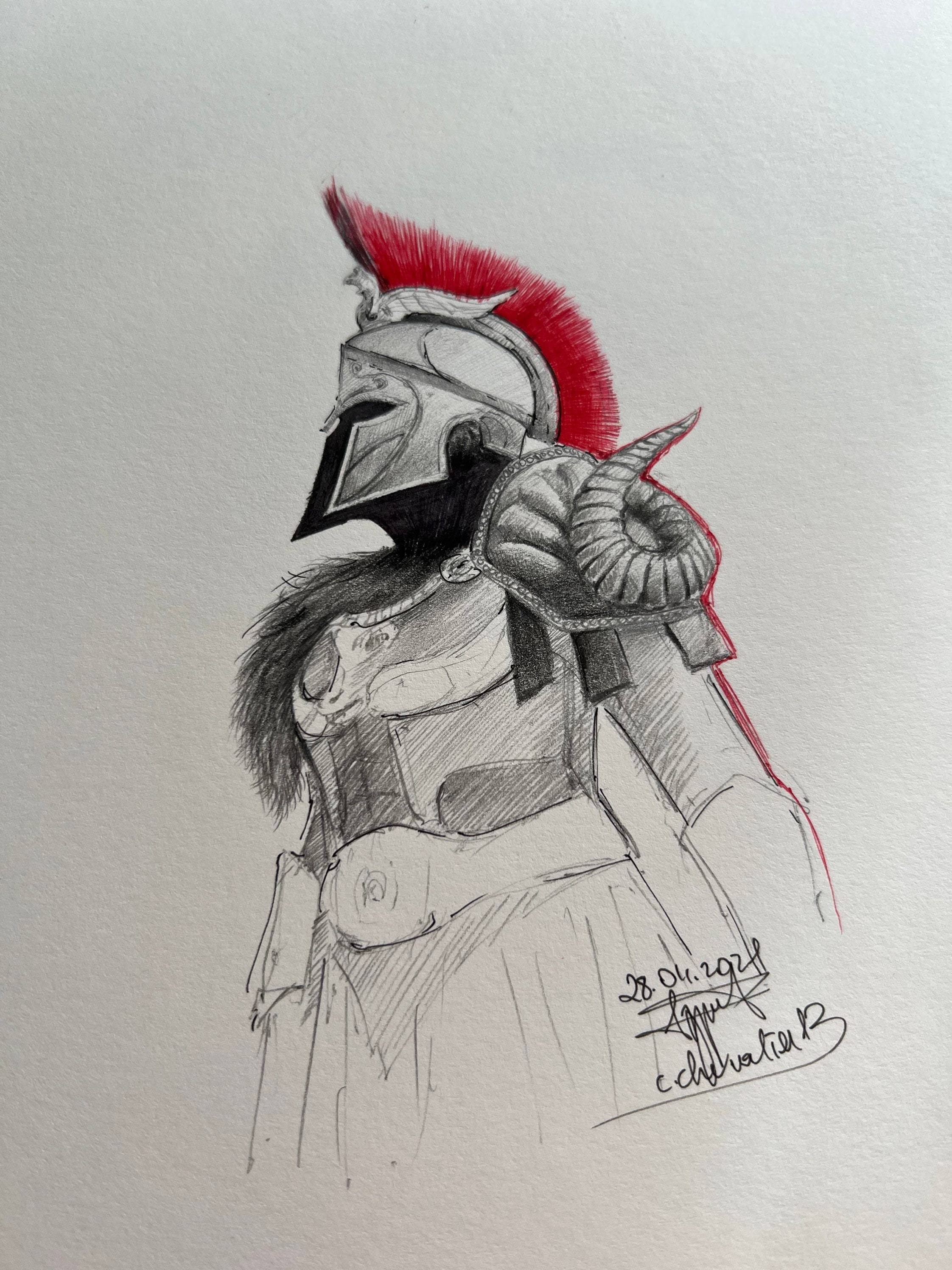 Roman Soldier ORIGINAL Drawing - Etsy