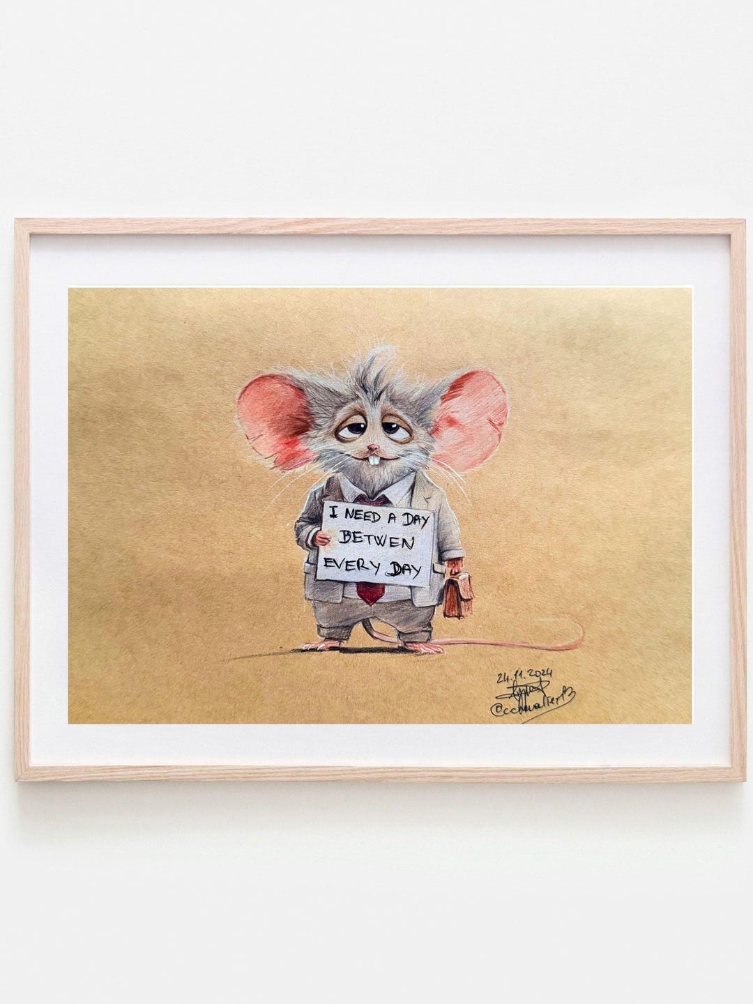 Beautiful Mouse Drawing - Pencil Illustration - Decoration Idea - Dream ...