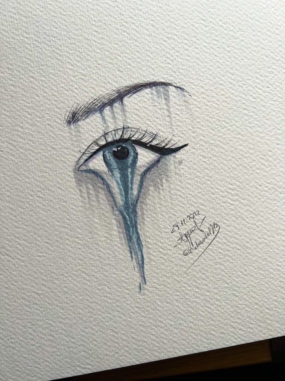 Sad Eye Drawing
