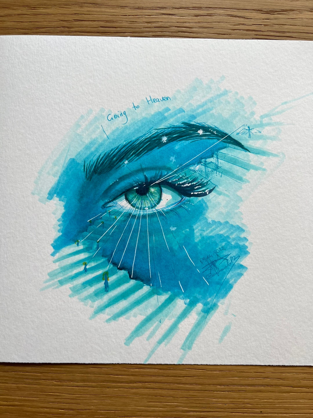 Abstract Eye Drawing - Eye Sketch - Marker Art - Multiple Color Art - Etsy