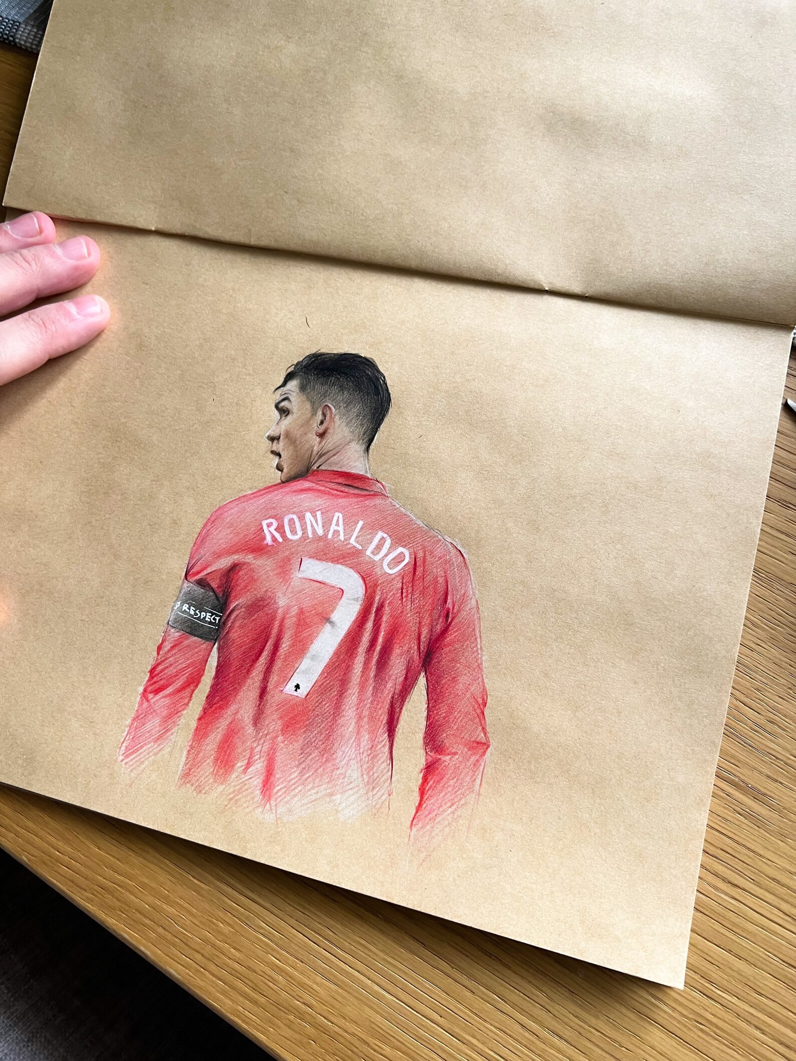 Cristiano Ronaldo Dessin ORIGINAL Dessin Au Crayon Croquis De Football ...