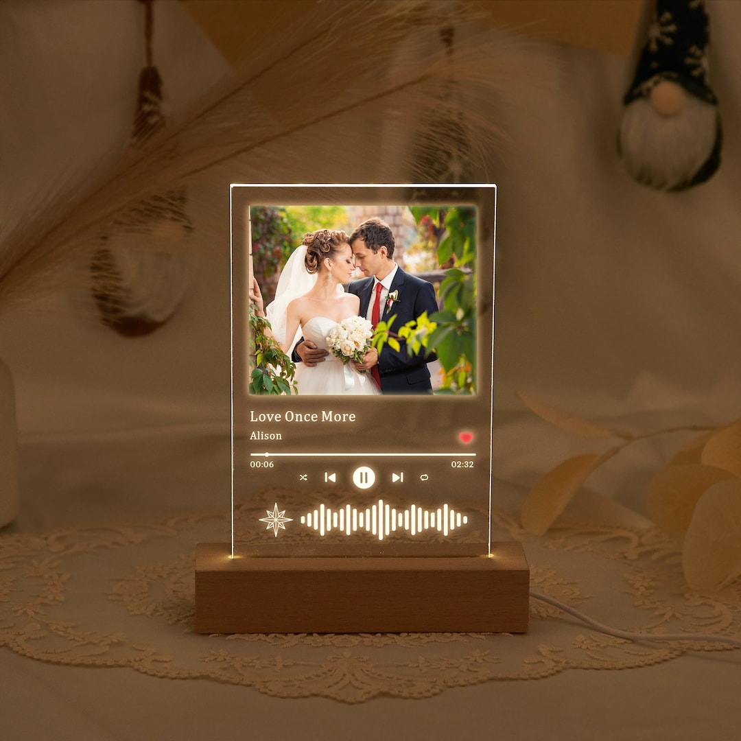 Personalized Photo Music Plaque,photo Frame,album Cover Song Plaque ...