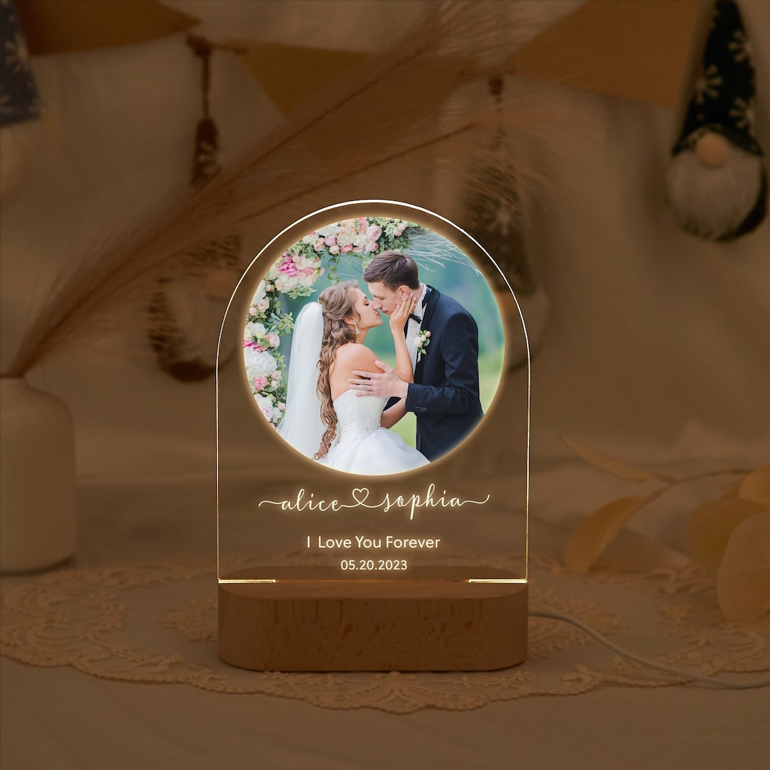 Custom Night Light for Wedding,photo Gifts,wedding Night Lamp,led Night ...