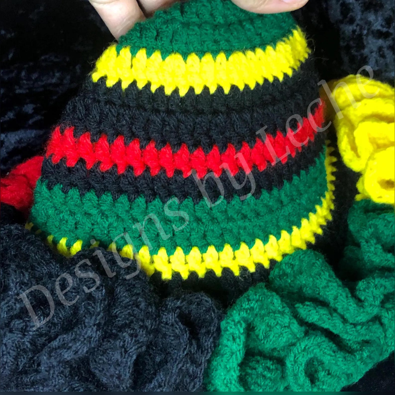Jamaica Rasta Deluxe Ruffle Hat | Crochet - Etsy