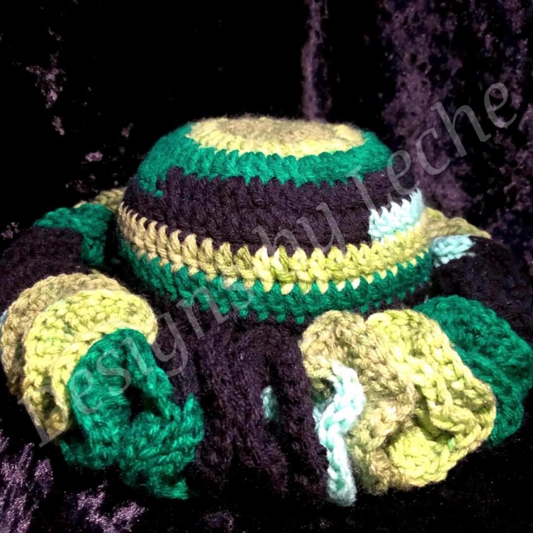 Shego Green Ruffle Hat | Standard Crochet Smaller Ruffles | Multicolor ...