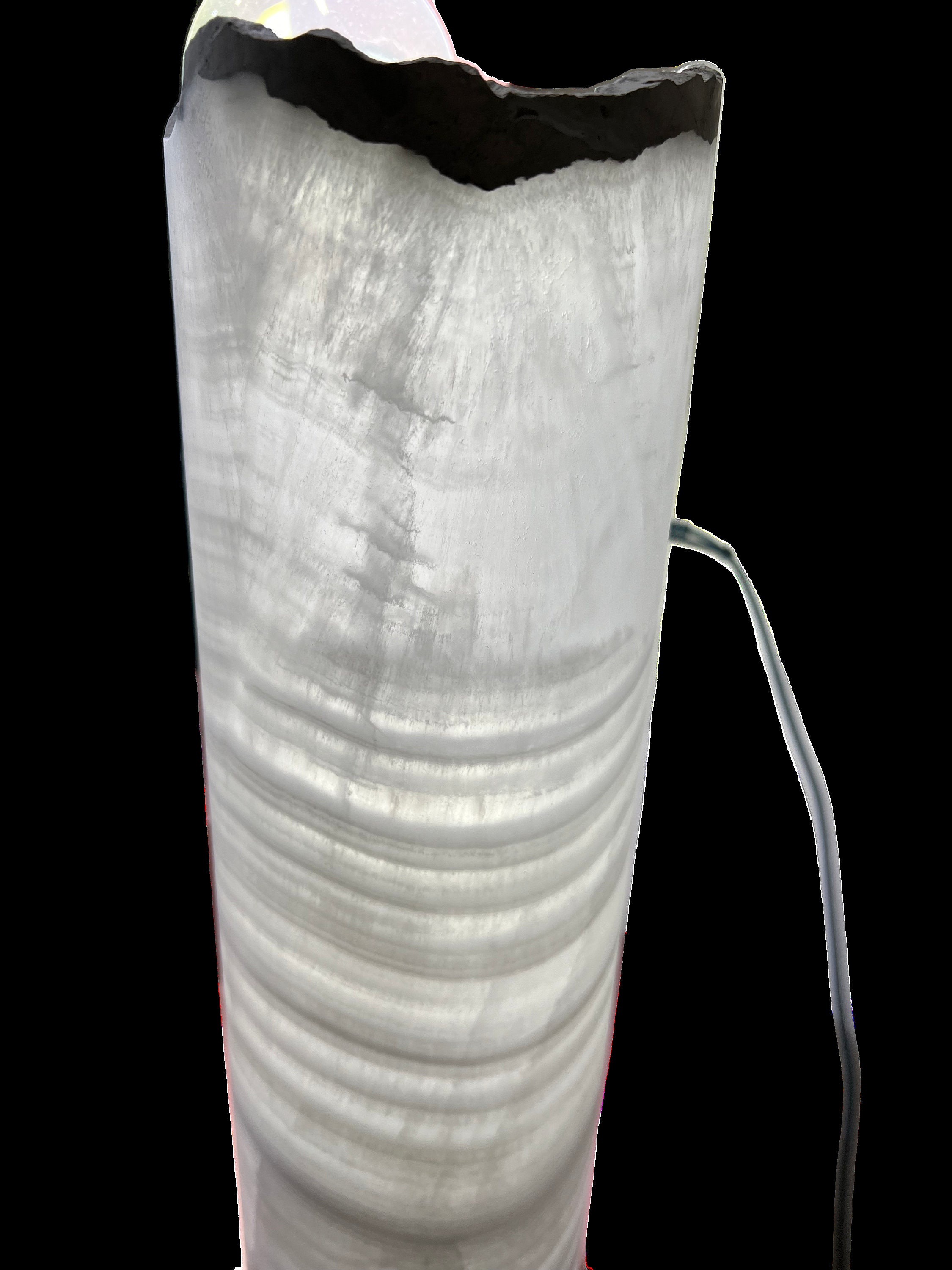 Translucent White Onyx Pillar Cylinder Lamp/elegant Stone Lamp ...