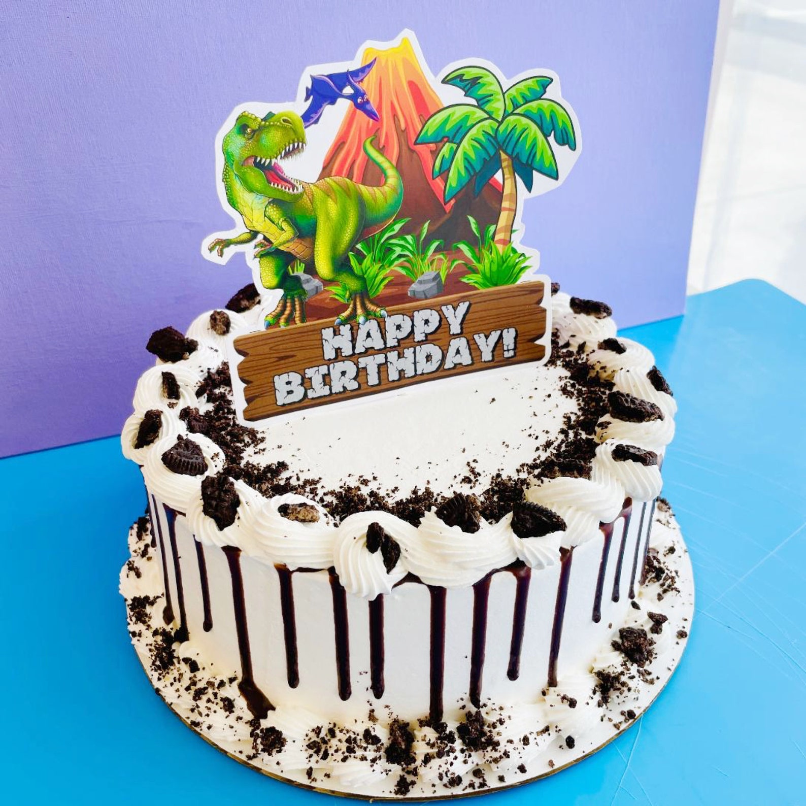 Printable Dinosaur Cake Topper· Birthday Party· Dinosaur · Cake ...