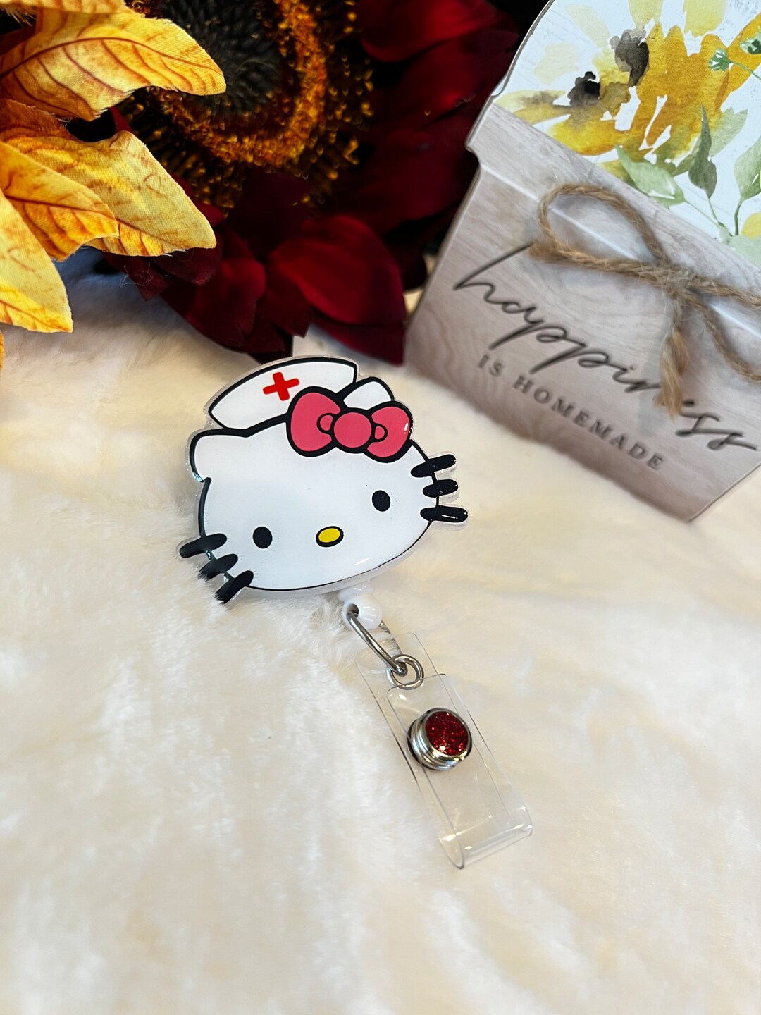 Hello Kitty Nurse Badge Reel - Etsy