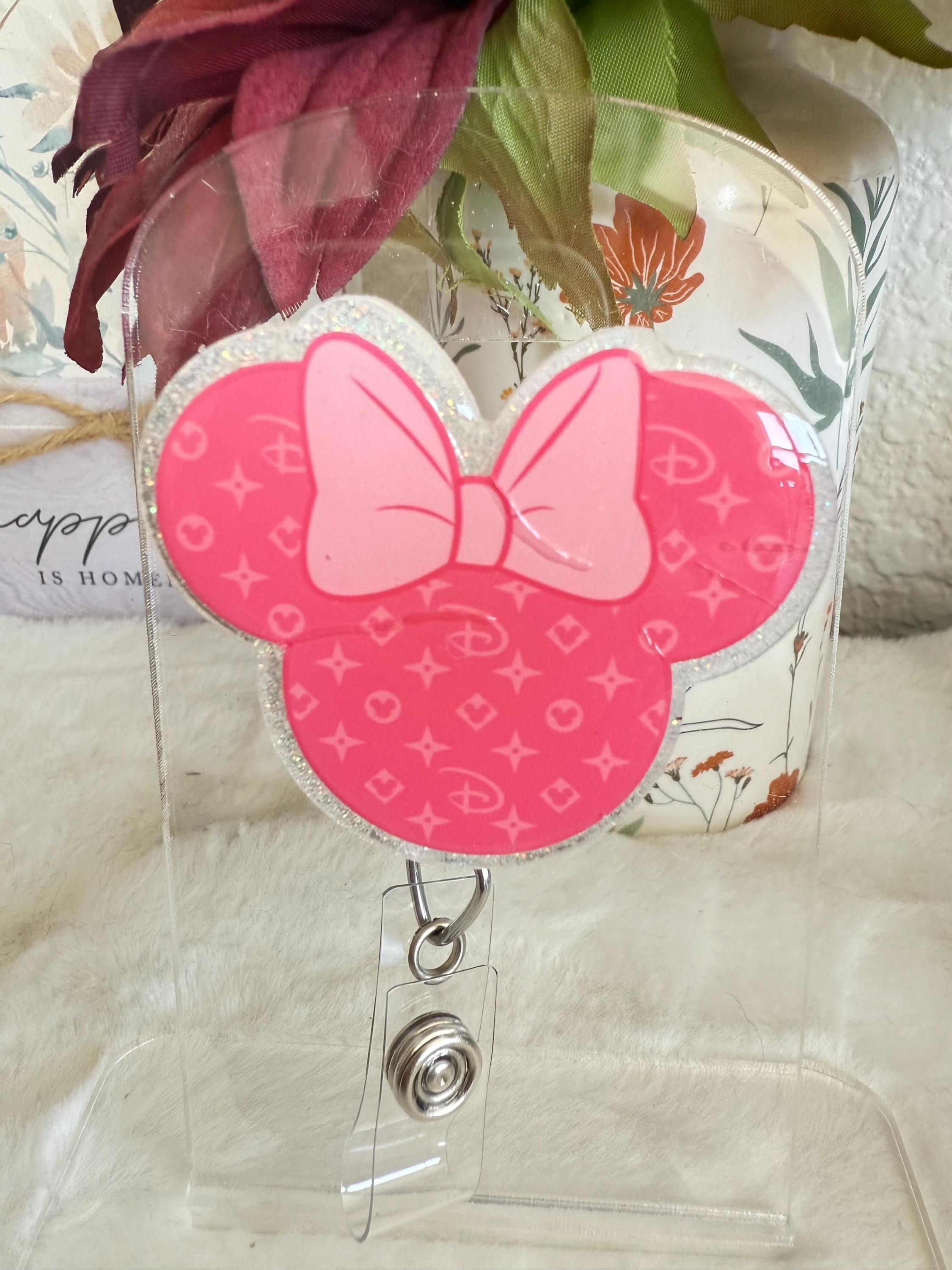 Designer Girl Mouse Badge Reel - Etsy