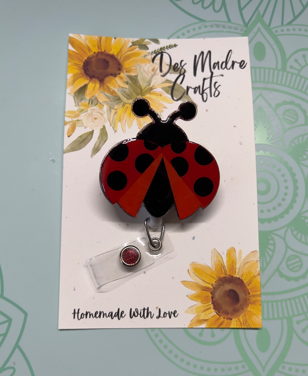 Ladybug Badge Reel - Etsy