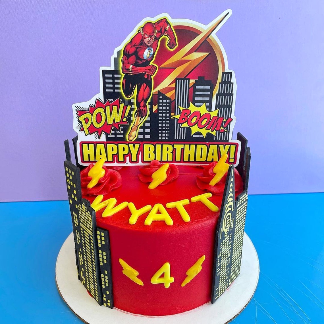 The Flash Party Cake Topper Cake Topper Party Decor boy Birthday Party ...