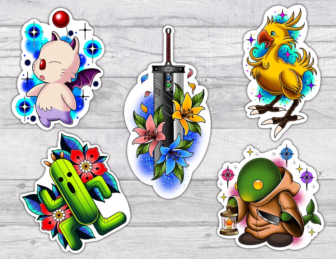 Final Fantasy Characters Premium Water-resistant Vinyl Sticker Set ...