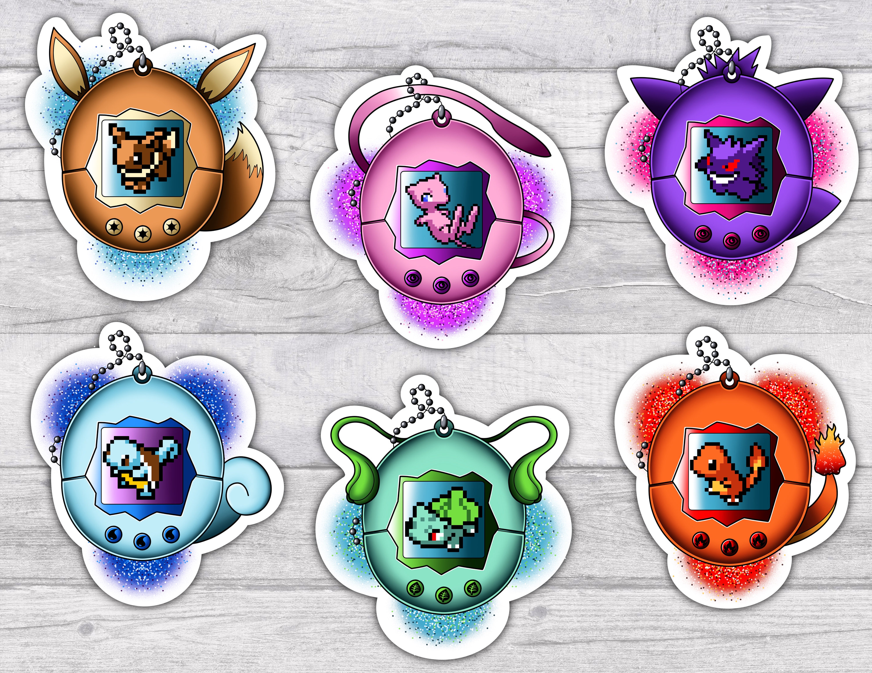 Pokémon 8-bit Tamagotchi Water-proof Vinyl Sticker Set - Etsy