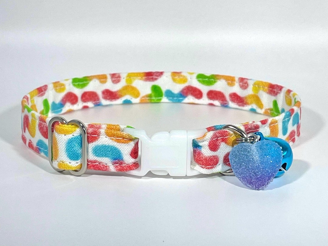 Cat Collar- "gummy Worms" Adjustable Breakaway Safety Quick-release ...
