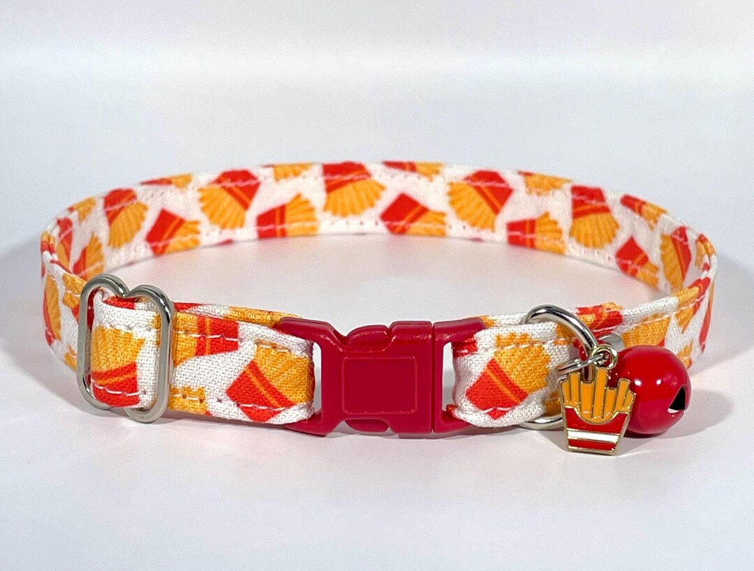 Cat Collar- “french Fries” Adjustable Breakaway Safety Quick-release ...