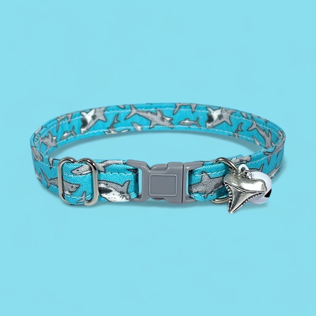 Cat Collar shark Attack Adjustable Breakaway Safety Quick-release ...