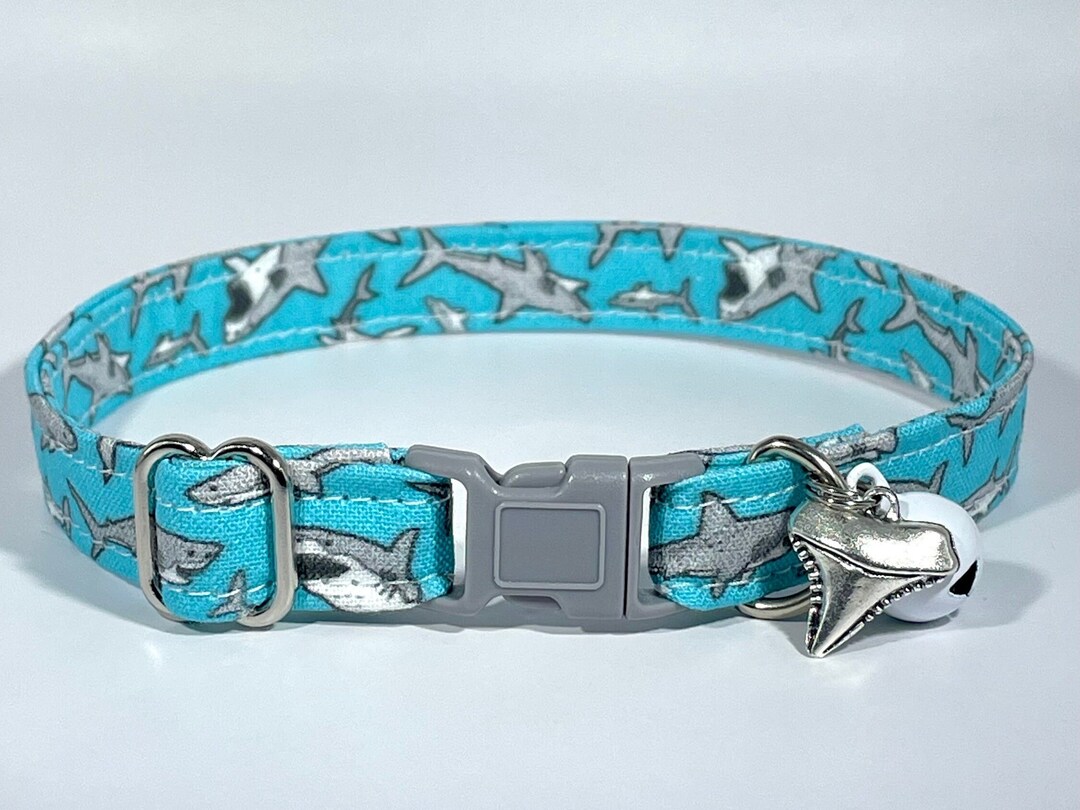 Cat Collar shark Attack Adjustable Breakaway Safety Quick-release ...