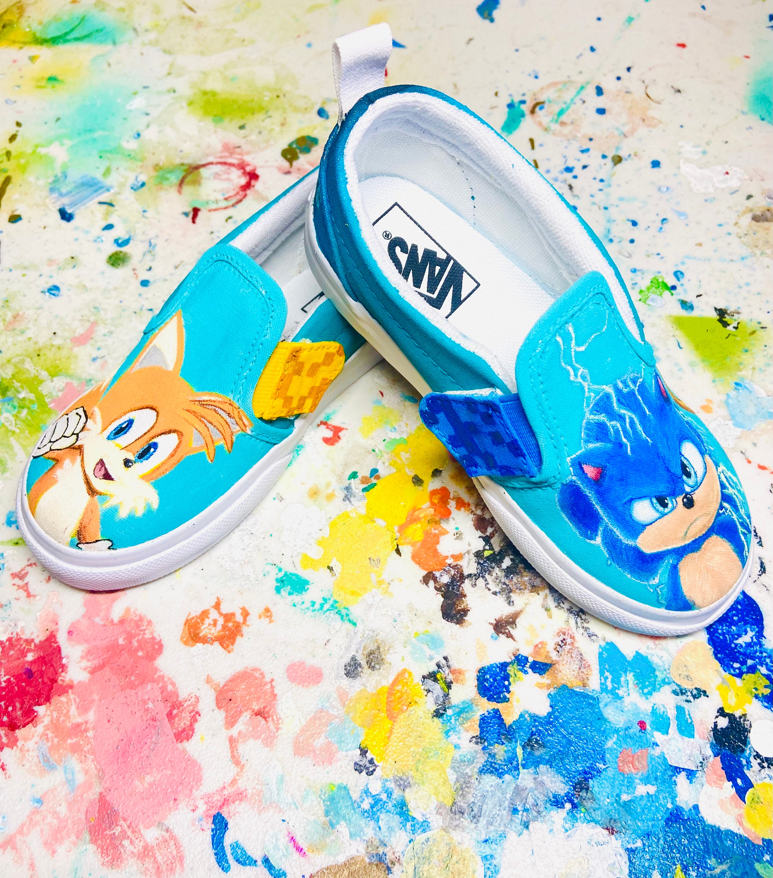 Custom Handpainted Shoes cartoon Style 2 With Your Personalized Audio ...